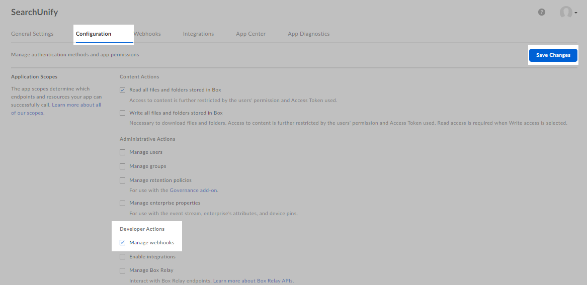 Creating a Webhook in Box for Event Subscription