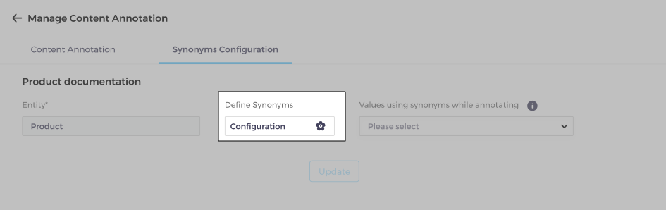 Synonyms Configuration