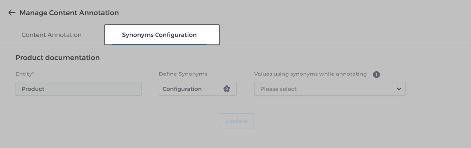 Synonyms Configuration